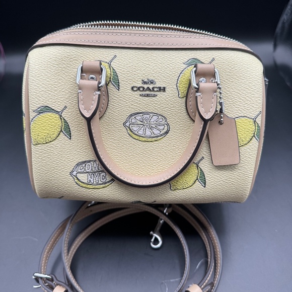 Coach | Bags | Coach Mini Rowan In Lemon Print | Poshmark